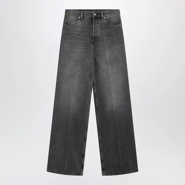 Gucci Grey Stone-washed Wide-leg Jeans