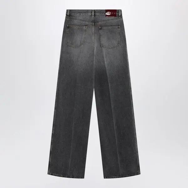 Gucci Grey Stone-washed Wide-leg Jeans