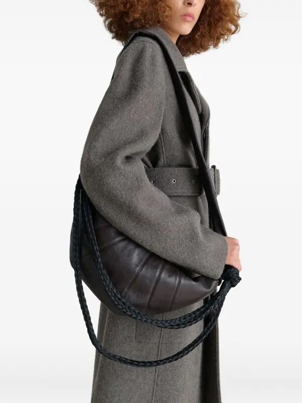 LEMAIRE Braid Croissant Medium Leather Shoulder Bag - Multicolor