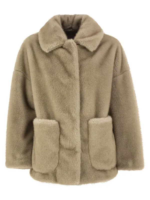 Herno Faux-fur Effect Jacket - Cream