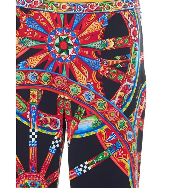 Dolce & Gabbana Carretto Print Flare Pants - Multicolor