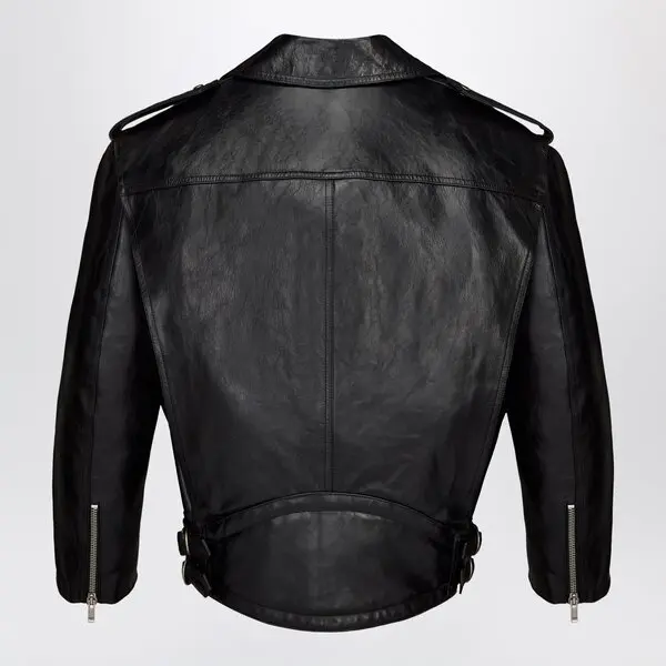 Saint Laurent Pebbled Leather Biker Jacket