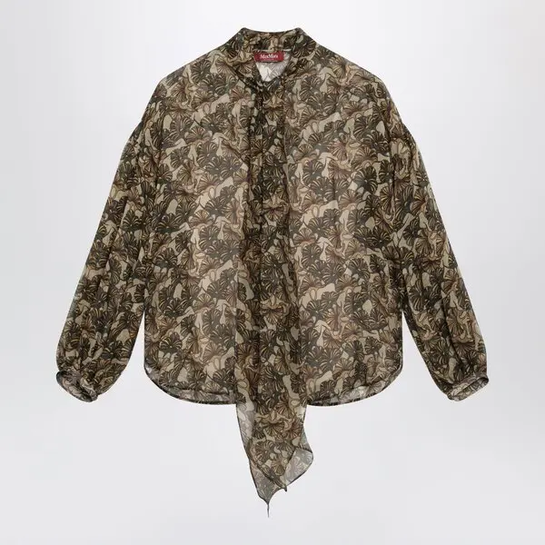 Max Mara Printed Silk Chiffon Blouse - Multicolor