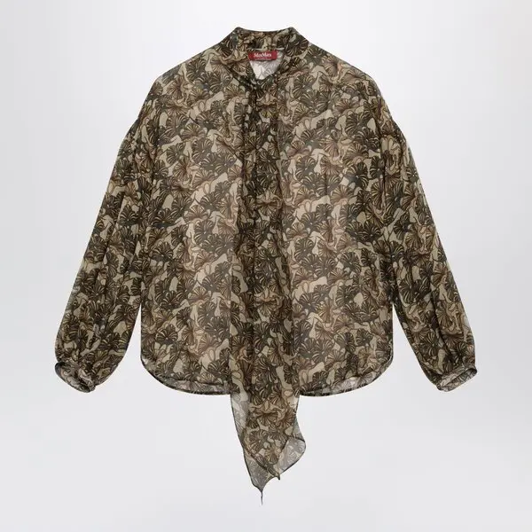 Max Mara Printed Silk Chiffon Blouse - Multicolor