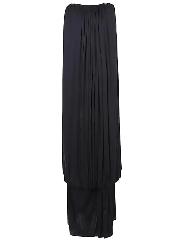 Loewe Silk Draped Long Dress - Multicolor