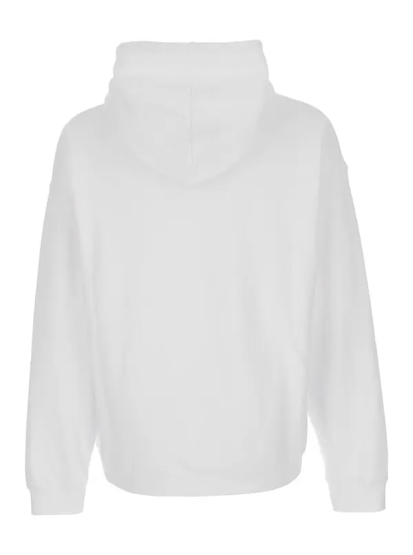 Dsquared2 X Magliano' White Hoodie With Drawstring Hood With Maxi Print On The Front In Cotton - Multicolor