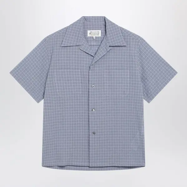 MAISON MARGIELA Light Check Bowling Shirt - Blue