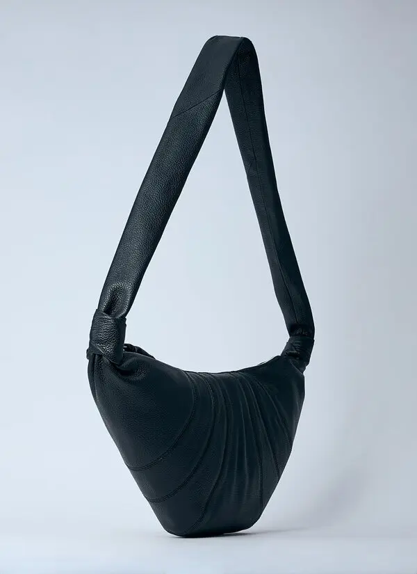LEMAIRE Medium Croissant Crossbody Bag - Black