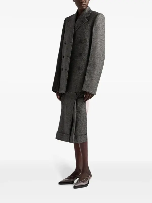 Prada Wool Weave Midi Skirt