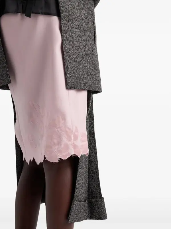 Prada Wool Weave Midi Skirt