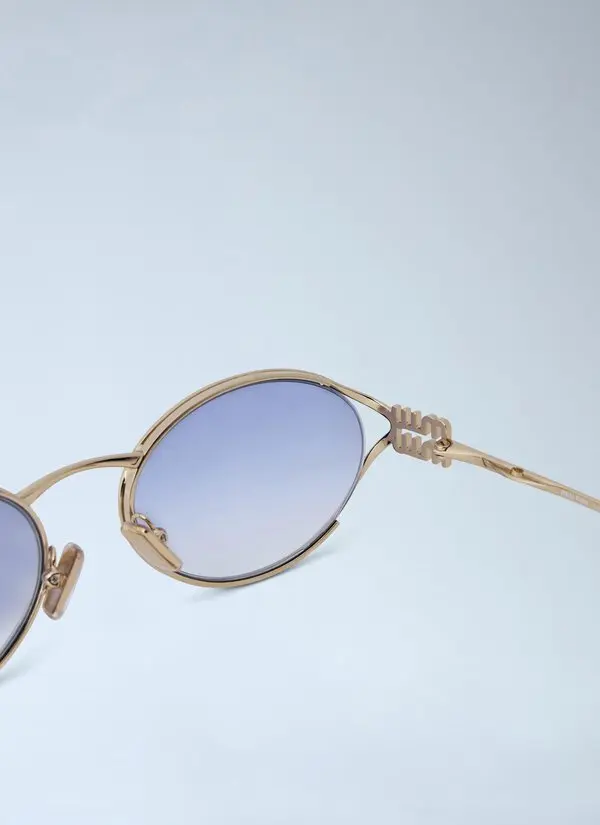 Miu Miu Mu 52ys Oval Sunglasses