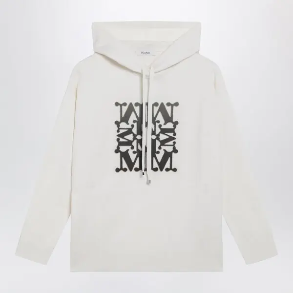 Max Mara Taddeo Hooded Virgin Wool Sweater - White