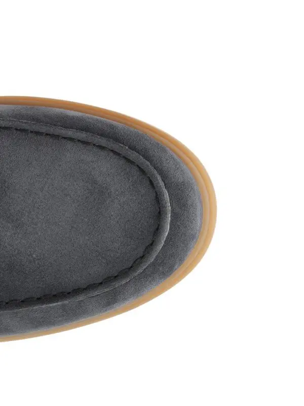 TOD'S Suede Leather Moccasin Slipper - Blue