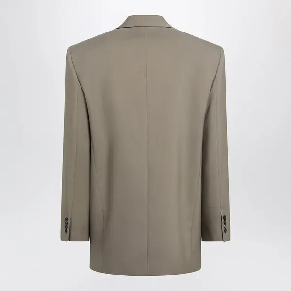Saint Laurent Beige Single-breasted Wool And Mohair Jacket - Cream