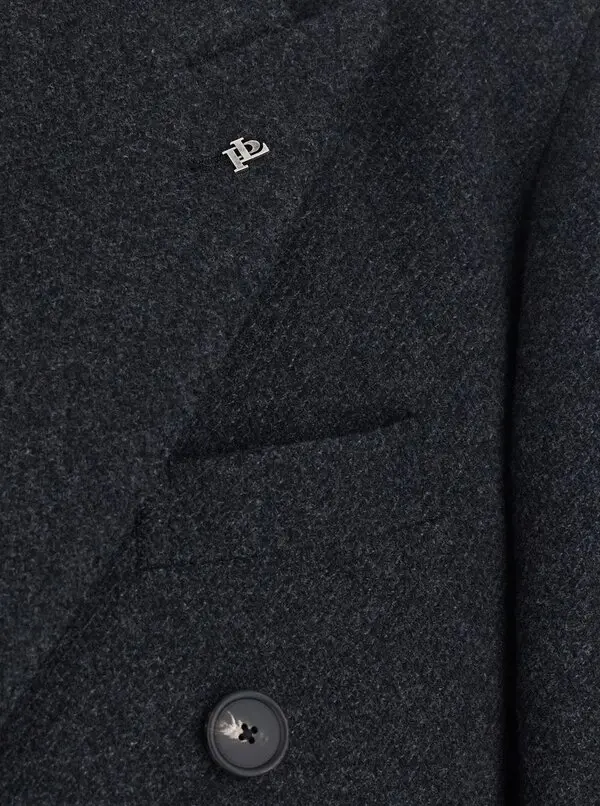 Tagliatore Coat With Notched Revers And Button Front Closure In Tech Fabric