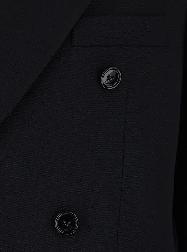 Balenciaga Wool Double-breasted Jacket - Multicolor