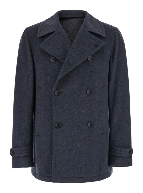 Tagliatore Wool Double Breasted Coat - Gray