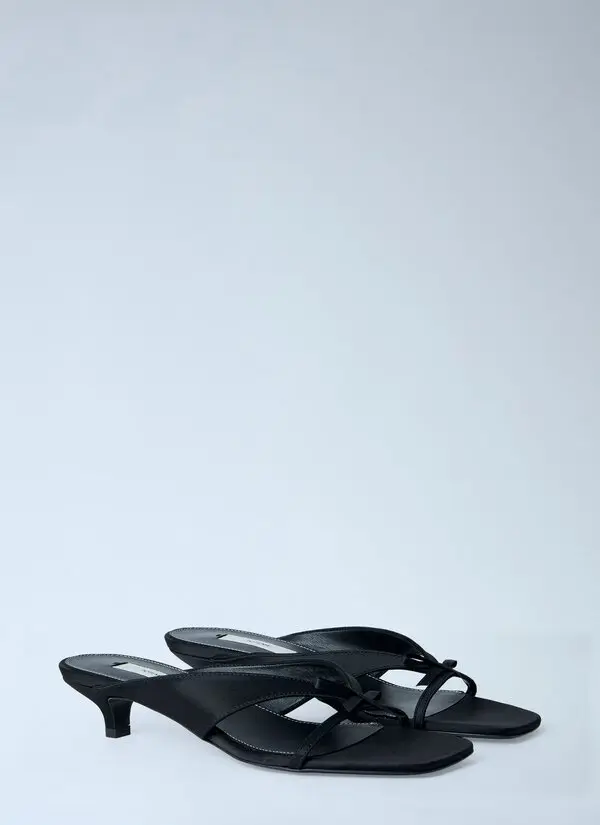 TOTEME Bow Satin Sandals