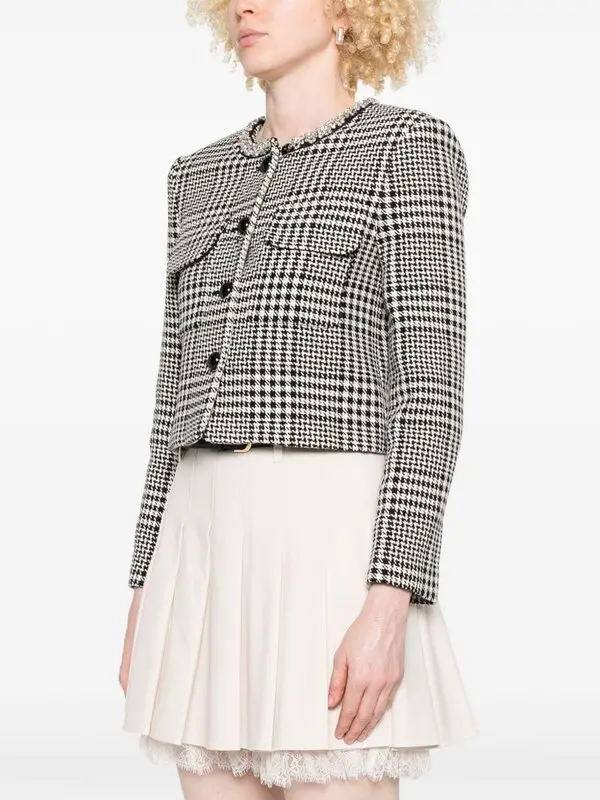 SELF-PORTRAIT Wool Blend Checked Jacket