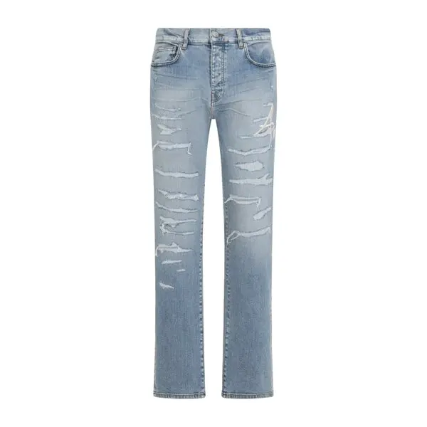 Amiri Repaired Slim Jeans - Blue