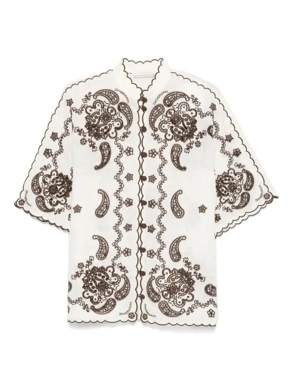 Zimmermann Ascension Embroidered Shirt - Multicolor