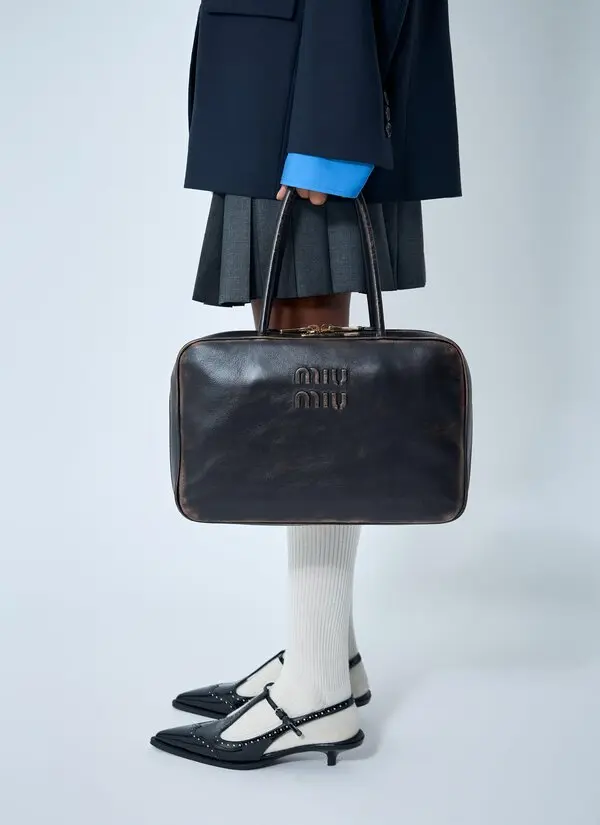 Miu Miu Beau Leather Handbag