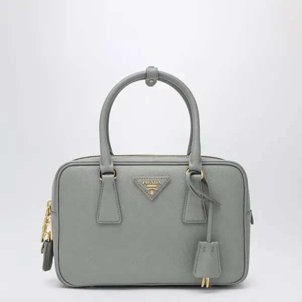 Prada Top-handle Bag In Nube Saffiano Leather - Gray