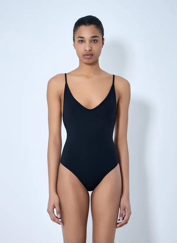TOTEME V-neck Swinsuit - Black