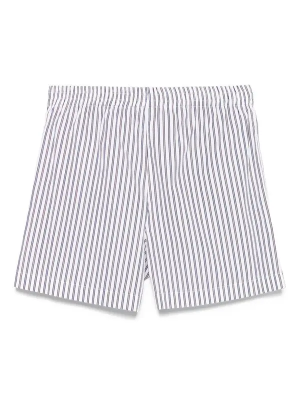Attico Striped Cotton Shorts - Multicolor