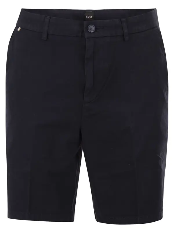 BOSS Stretch Cotton Chino Shorts In Modern Regular Fit