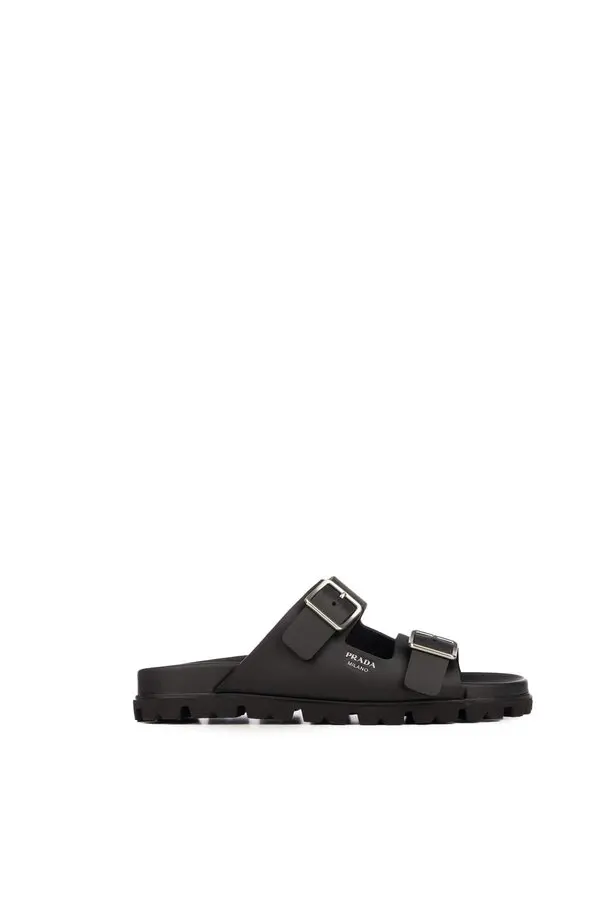 Prada Buckled Slides - Multicolor