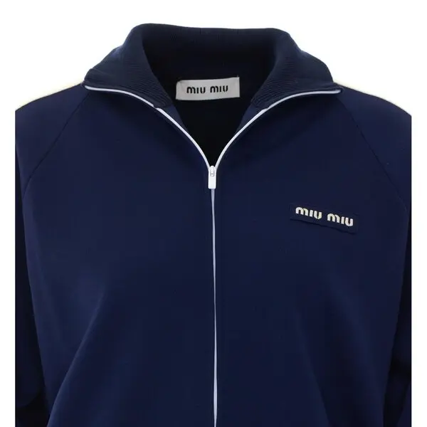 Miu Miu Logo Track Jacket - Blue