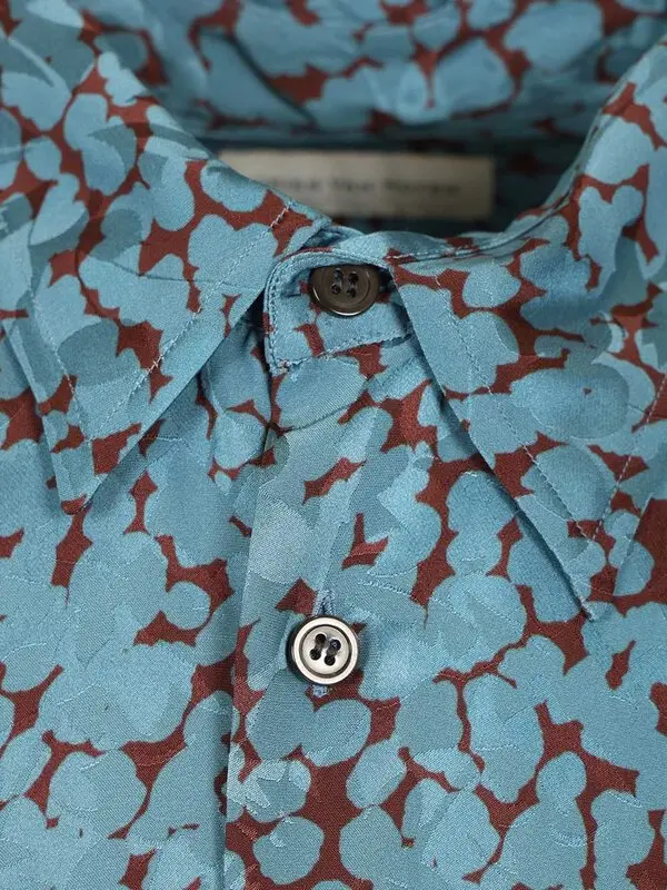 Dries Van Noten Shiny Satin Shirt - Multicolor