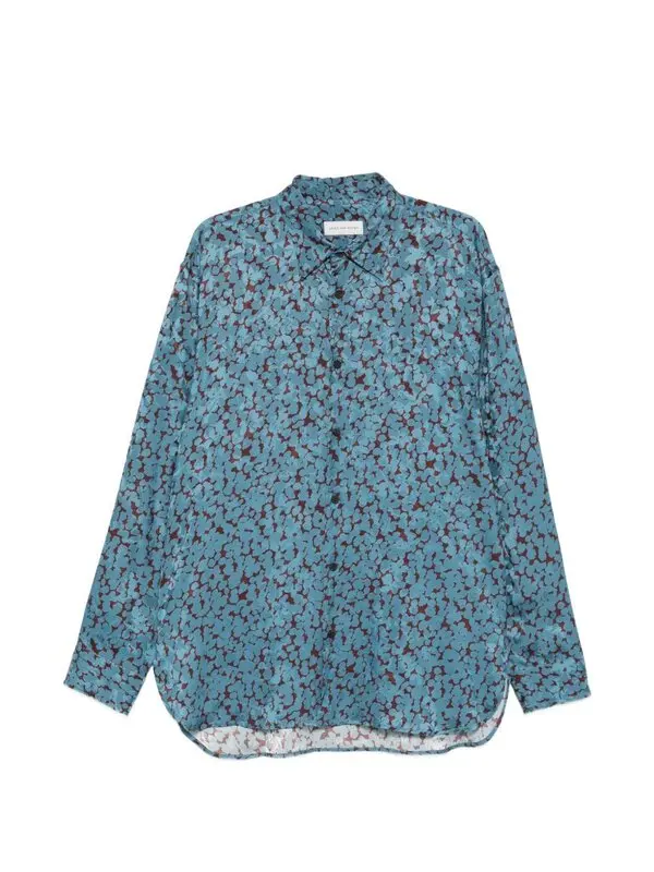 Dries Van Noten Shiny Satin Shirt - Multicolor