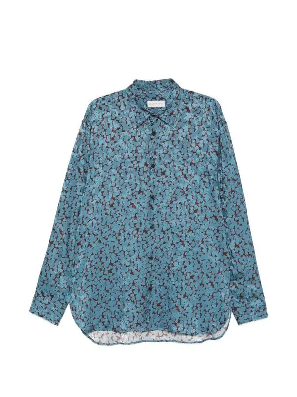 Dries Van Noten Shiny Satin Shirt - Multicolor