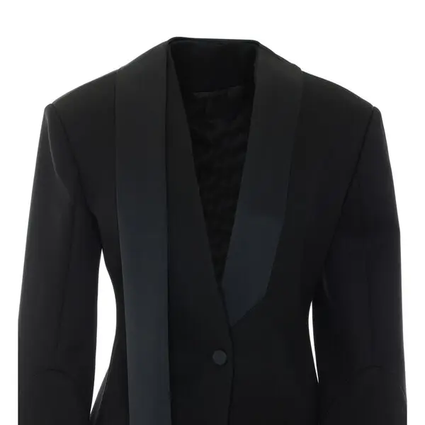 Attico Oversized Ribbon Shawl Lapel Blazer