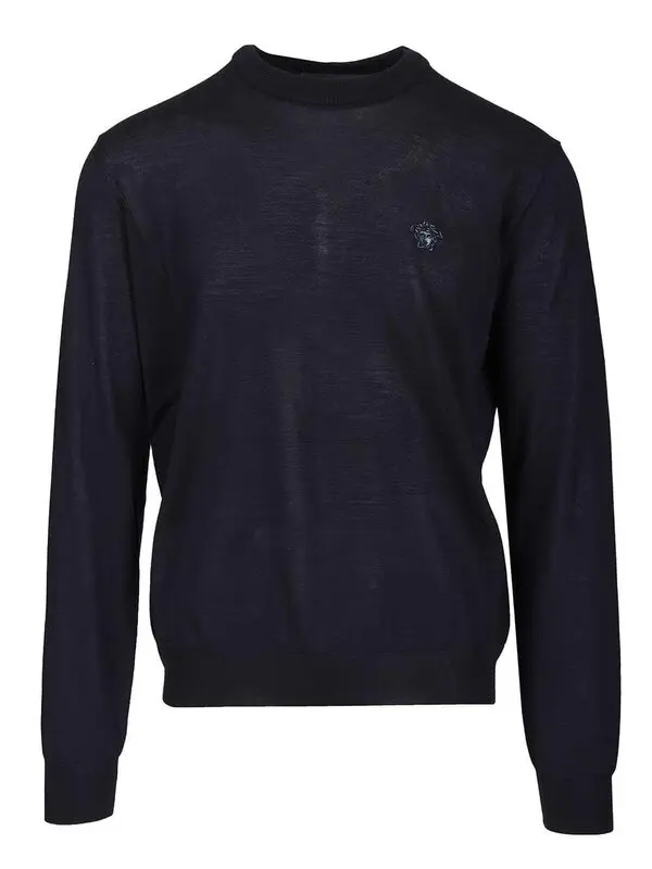 Versace Medusa Crew Neck Sweater - Blue