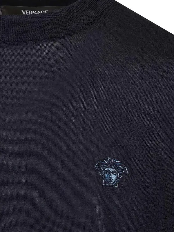 Versace Medusa Crew Neck Sweater - Blue
