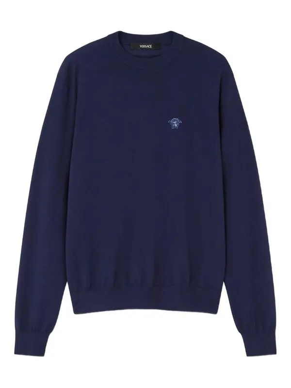 Versace Medusa Crew Neck Sweater - Blue