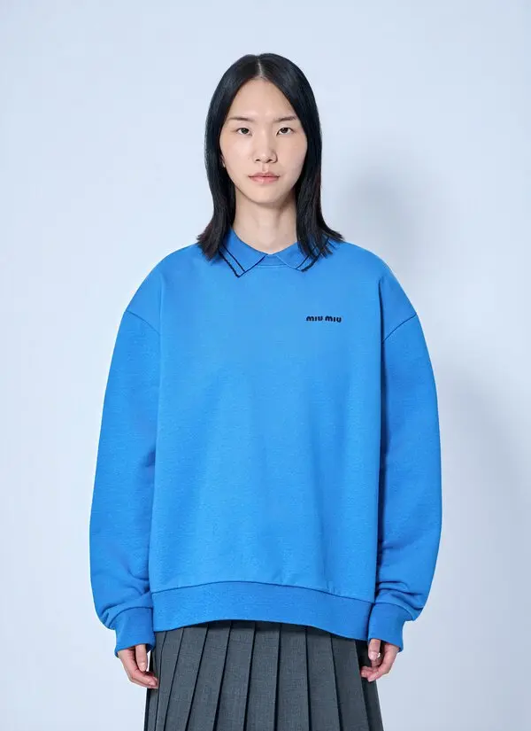 Miu Miu Logo Motif Sweatshirt
