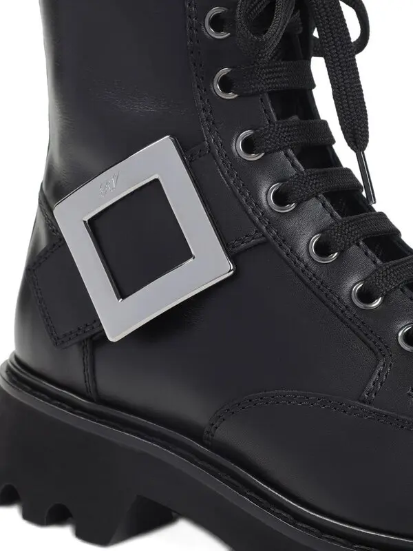 ROGER VIVIER Viv Rangers Leather Boots - Multicolor