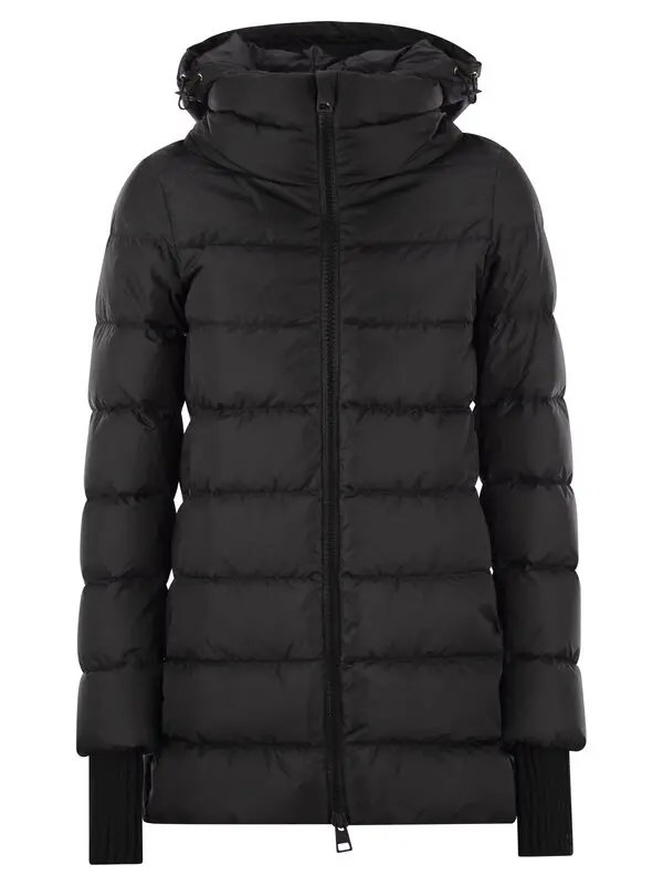 Herno Medium Down Jacket With Hood - Black