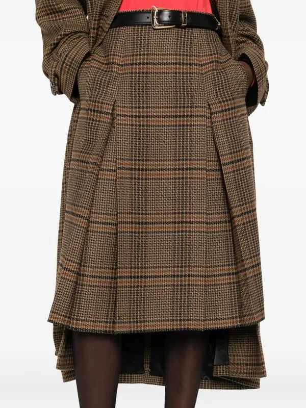 Saint Laurent Wool Cashmere Midi Skirt