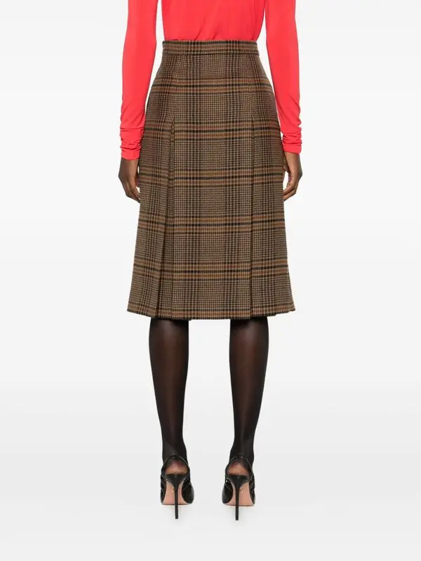 Saint Laurent Wool Cashmere Midi Skirt