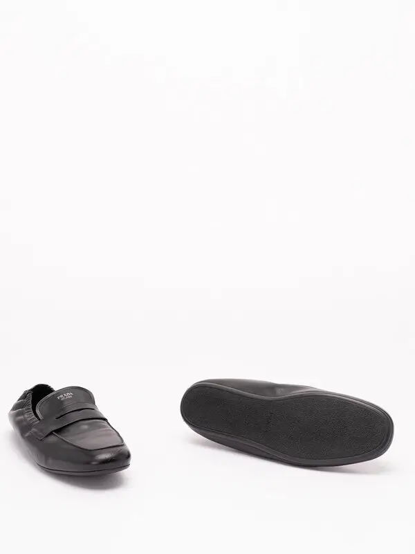 Prada Shuffle Antiqued Leather Loafers