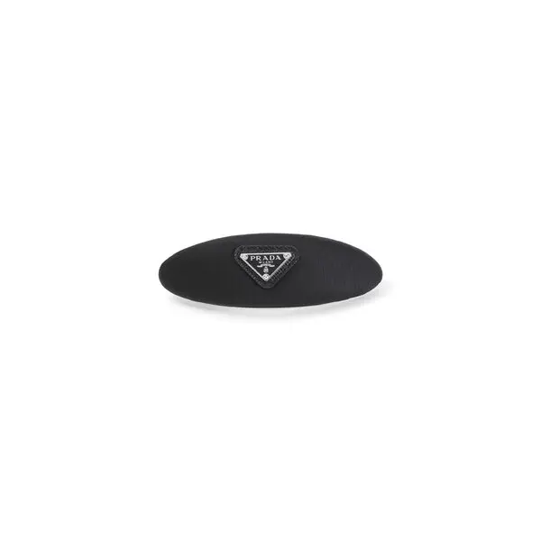 Prada Brass Hair Clip - Black
