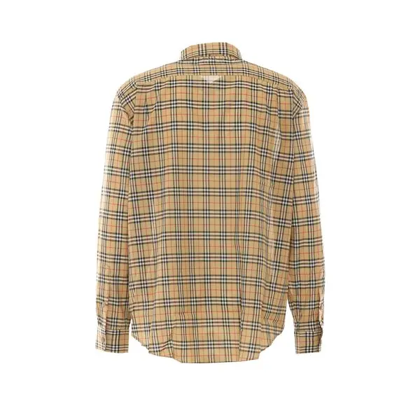 Burberry Check Motif Shirt - Cream