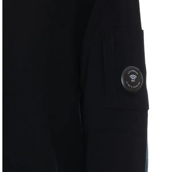 C.P. COMPANY Extrafine Merino Wool Sweater - Black