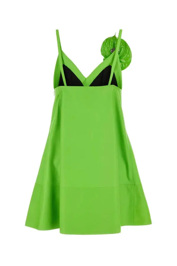 Loewe Fluo Leather Mini Dress