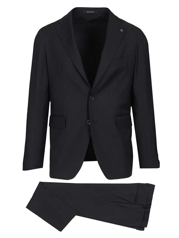Tagliatore Montecarlo Pinstriped Suit - Blue